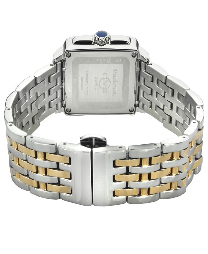 GV2 by Gevril Women's Padova Two-Tone Stainless Steel Watch 30mm - Macy's