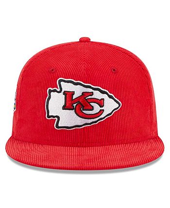 New Era Men's Red Kansas City Chiefs Throwback Cord 59FIFTY Fitted Hat ...
