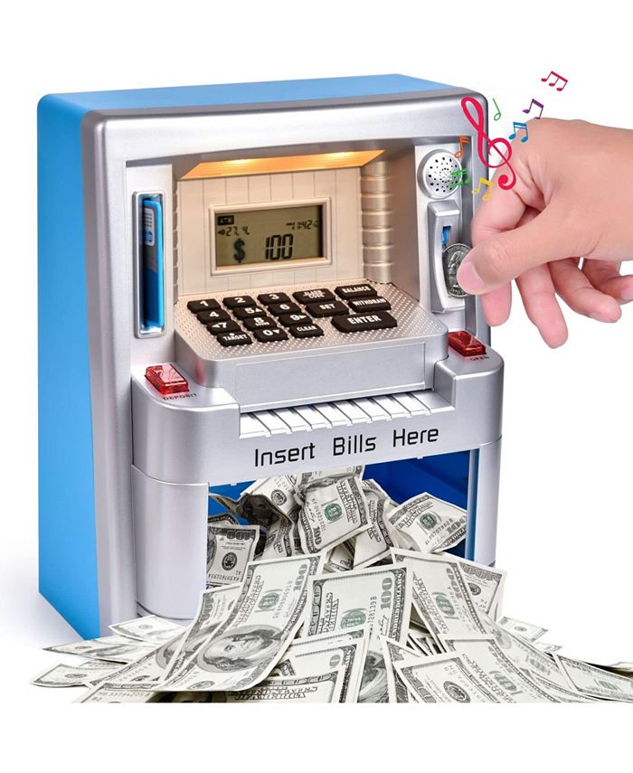 Fun Little Toys Realistic ATM Piggy Bank Pretend Play Set - Macy's