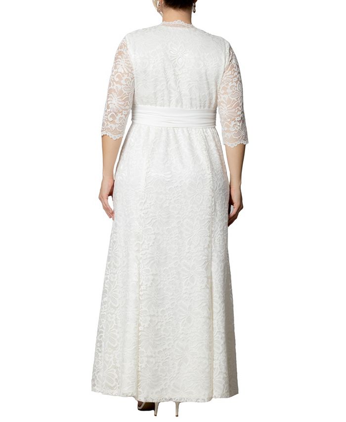Kiyonna Womens Plus Size Amour Lace Wedding Gown Macys