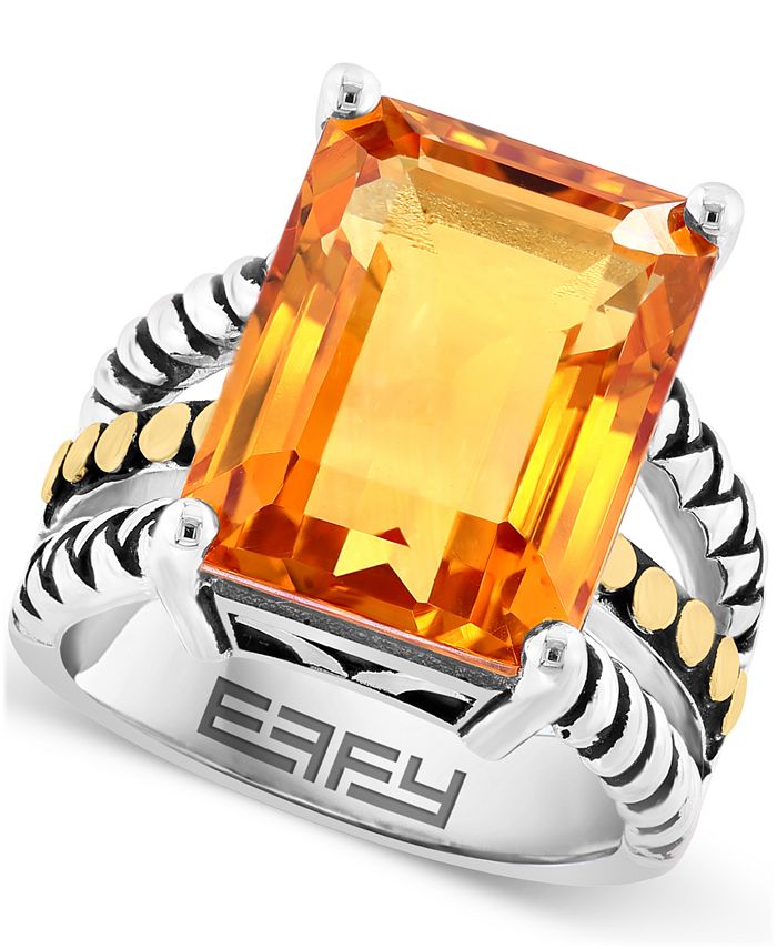 EFFY Collection EFFY® Citrine Statement Ring (12 ct. t.w.) in Sterling ...