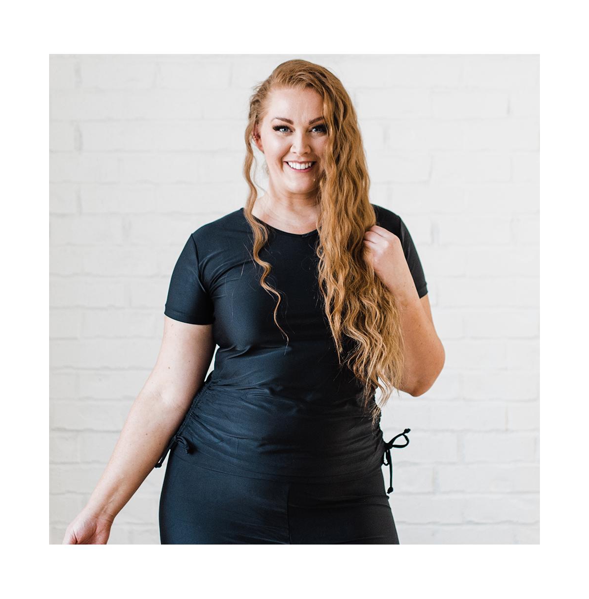 Click here for Calypsa Plus Size Adele Swim Top - Black (recycled... prices
