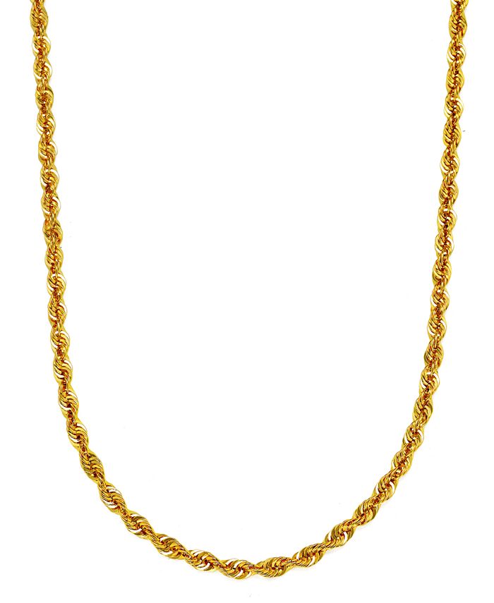 Macy's Sparkle Rope Link 20" Chain Necklace (3.6mm) in 14k Gold - Macy's