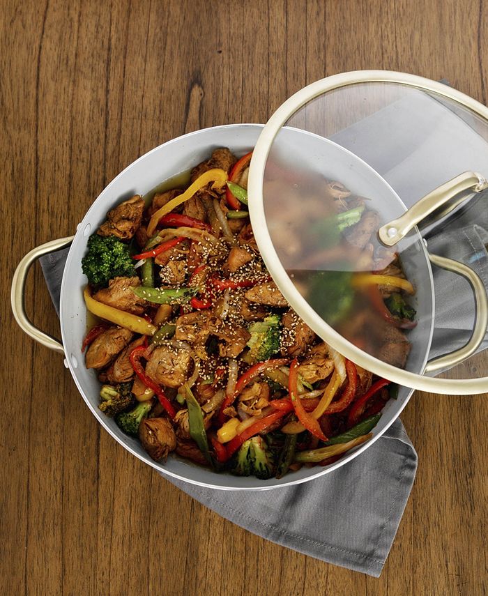 Sedona Kitchen Ceramic 13" Everyday Pan with Lid - Macy's