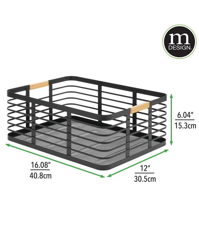 Mdesign Metal Wire Rustic Food Storage Bin Basket 2 Pack Macys
