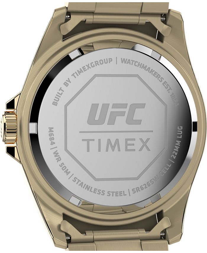 Timex UFC Men's Debut Analog Gold-Tone Stainless Steel Watch, 42mm - Macy's
