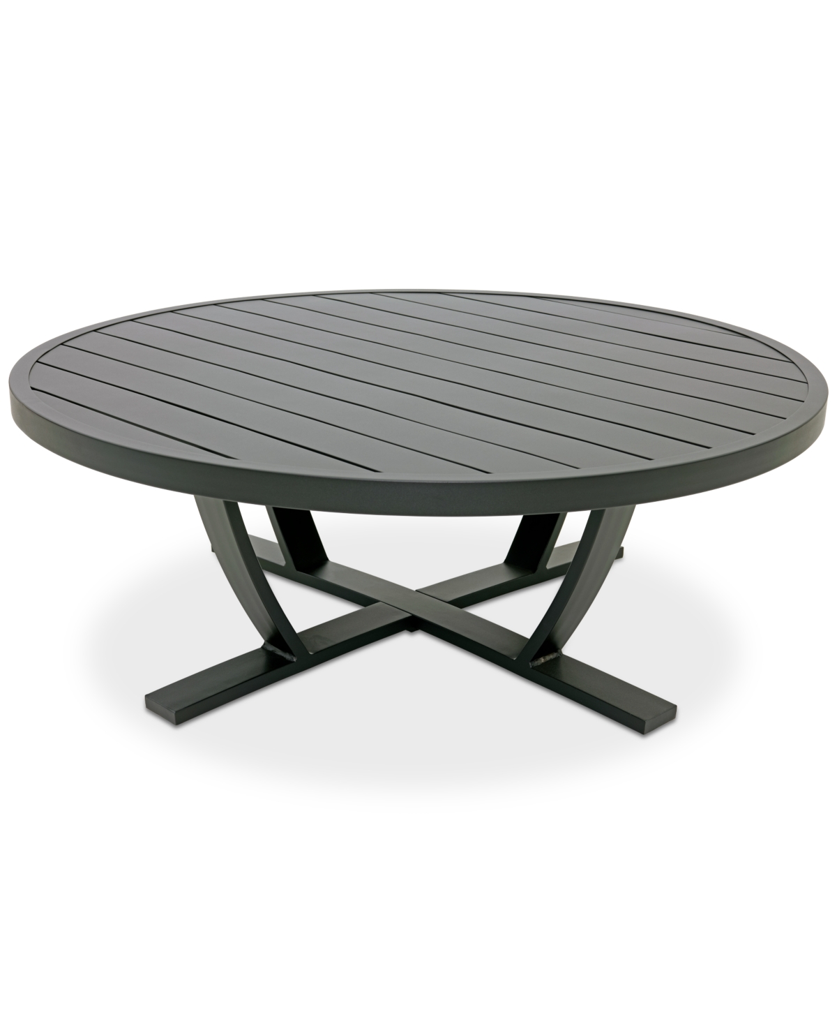 Click here for Astaire 48 Round Outdoor Slat Top Coffee Table  Cr... prices