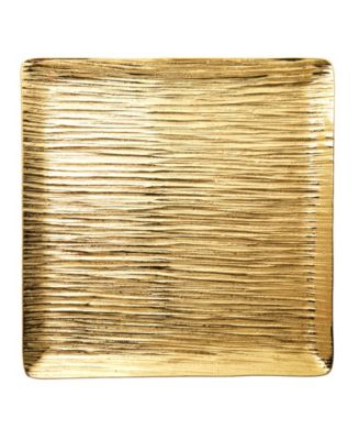 Godinger Square Textured Aluminum Tray 12" L x 12" W - Macy's