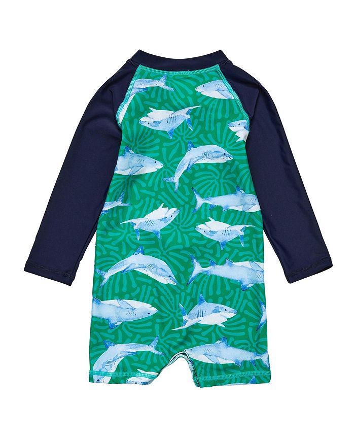 Snapper Rock Baby Boys Reef Shark LS Sunsuit - Macy's