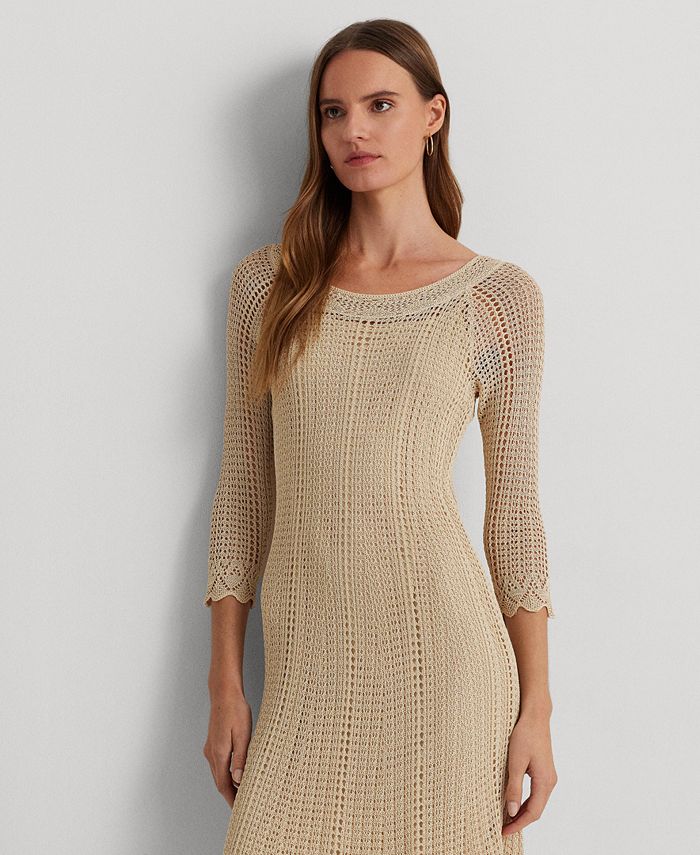 Lauren Ralph Lauren Women's Pointelle-Knit Dress - Macy's