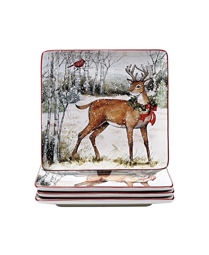 Certified International Winter Forest 16 Piece Dinnerware - Macy's