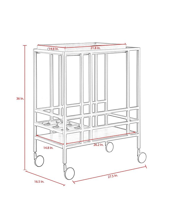 Inspired Home Mako Bar Cart - Macy's