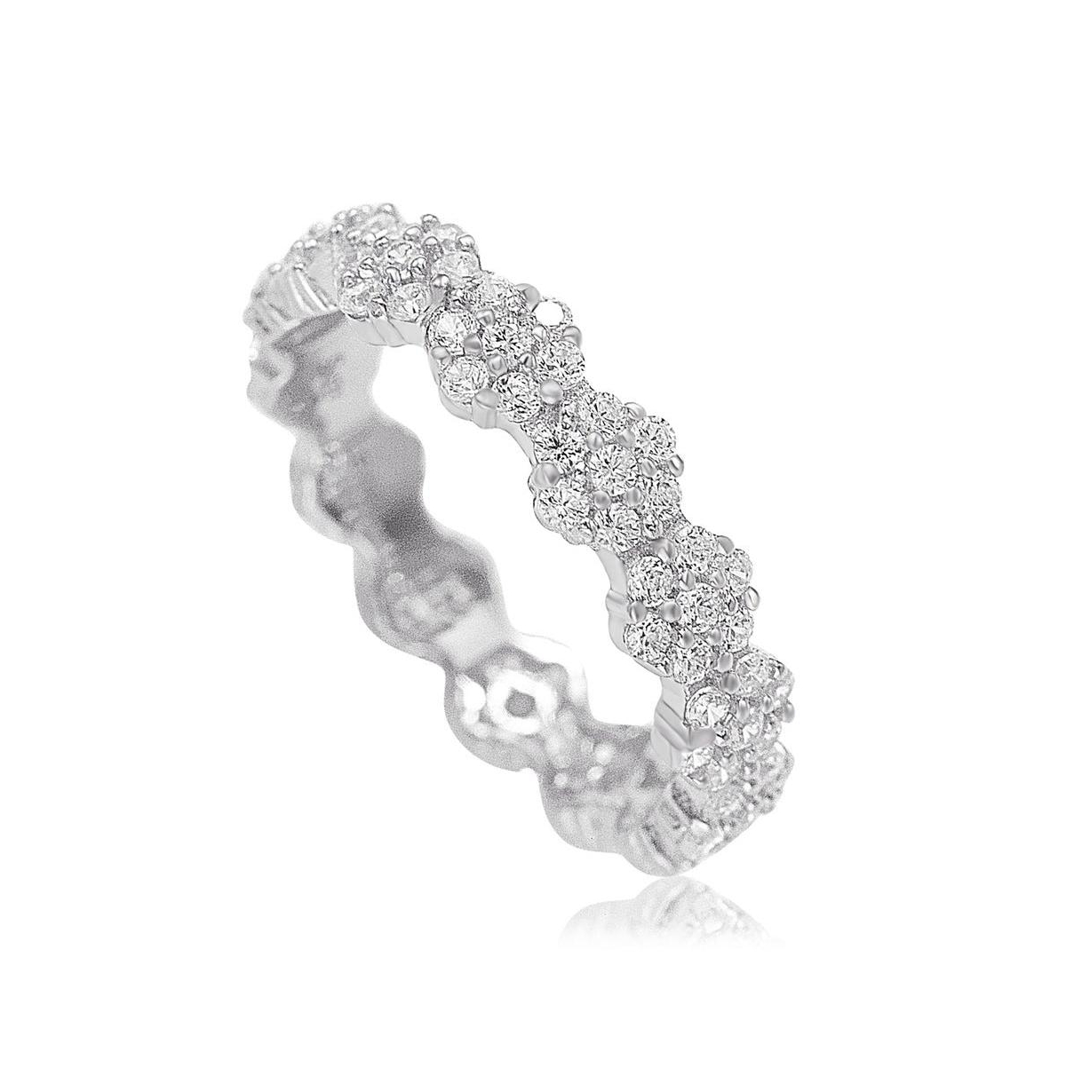 Click here for Suzy Levian Sterling Silver Cubic Zirconia Floral... prices