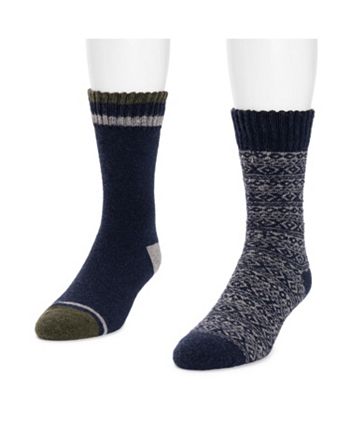 MUK LUKS Men's 2 Pair Pack Wool Socks - Macy's