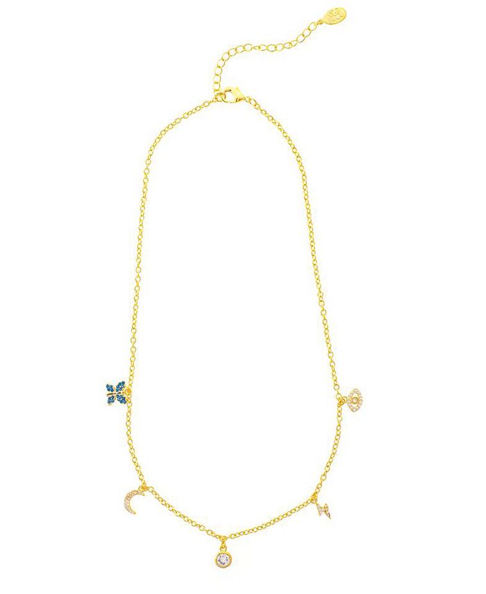Rivka Friedman Multi Cubic Zirconia Charm Necklace - Macy's