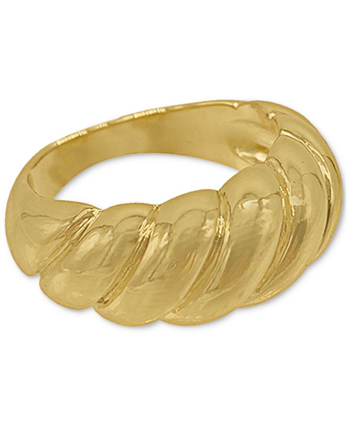 ADORNIA Gold-Tone Croissant Ring - Macy's