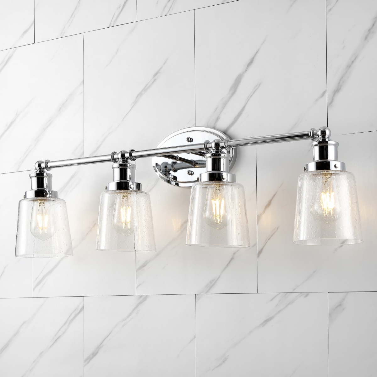 Click here for Jonathan Y Beverly 31.75 4-Light Iron/Seeded Glass... prices