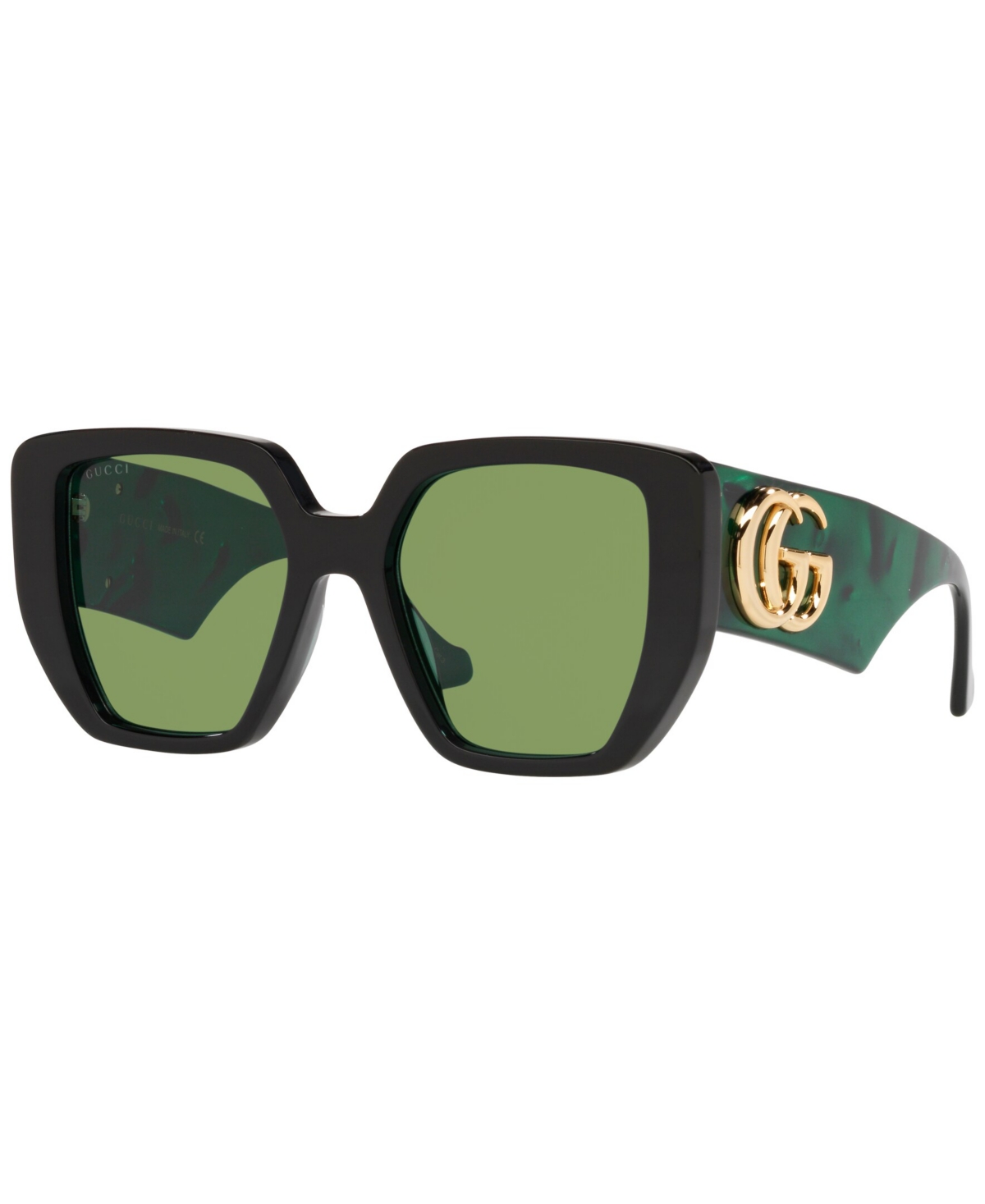 Click here for Gucci Womens Sunglasses  GG0956S - Black/Green Sol... prices