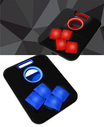 Black Series Light Up Bean Bag Toss Outdoor Game Set with Boards - Macy's