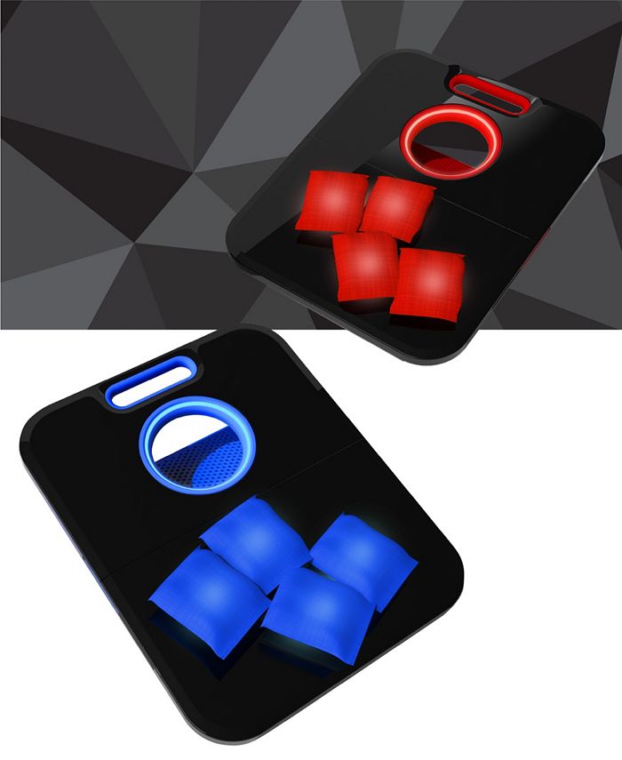 Black Series Light Up Bean Bag Toss Outdoor Game Set with Boards - Macy's