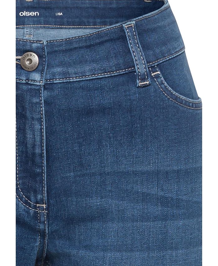 Olsen Women's Lisa Fit Straight Leg Power Stretch Jeans - Macy's
