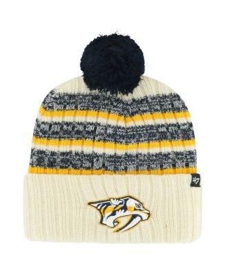 Men's '47 Brand Cream Nashville Predators Tavern Cuffed Knit Hat with ...
