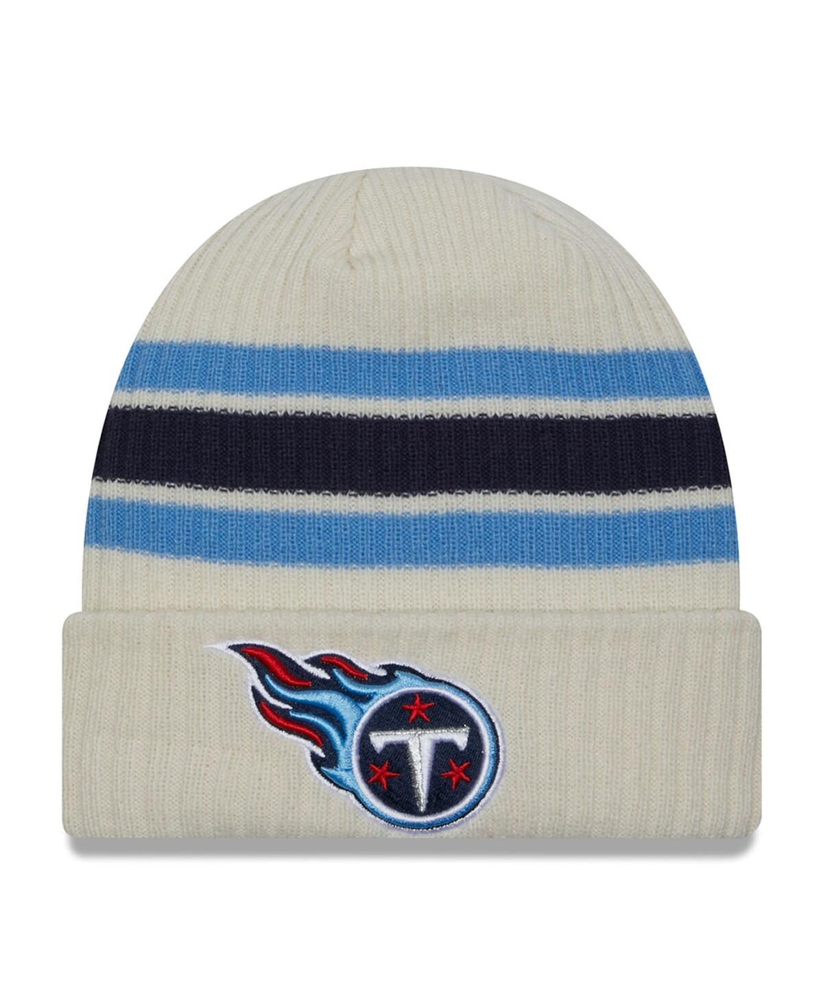 Click here for Mens New Era Cream Tennessee Titans Team Stripe Cu... prices