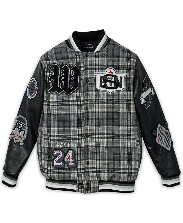 Reason Men's Tartan Varsity Jacket - Macy's