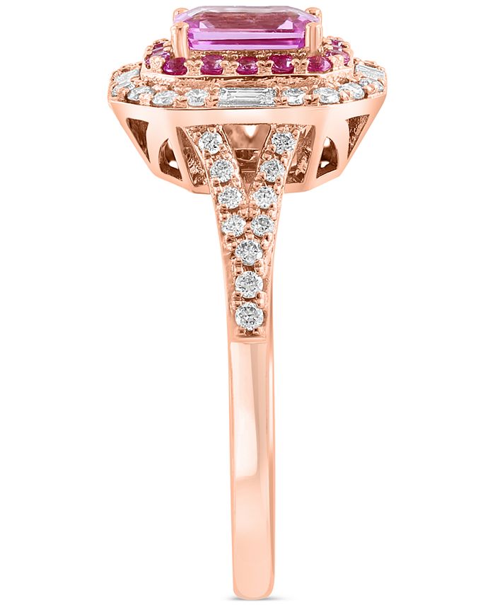 EFFY Collection EFFY® Pink Sapphire (5/8 ct. t.w) & Diamond (1/3 ct. t ...