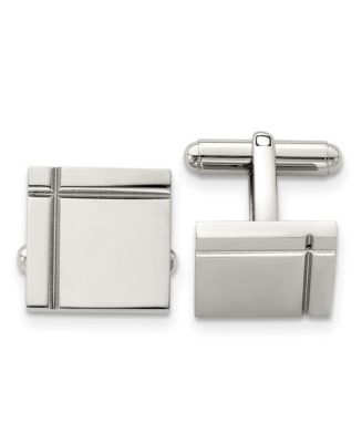 Chisel Stainless Steel Polished Square Cufflinks - Macy's