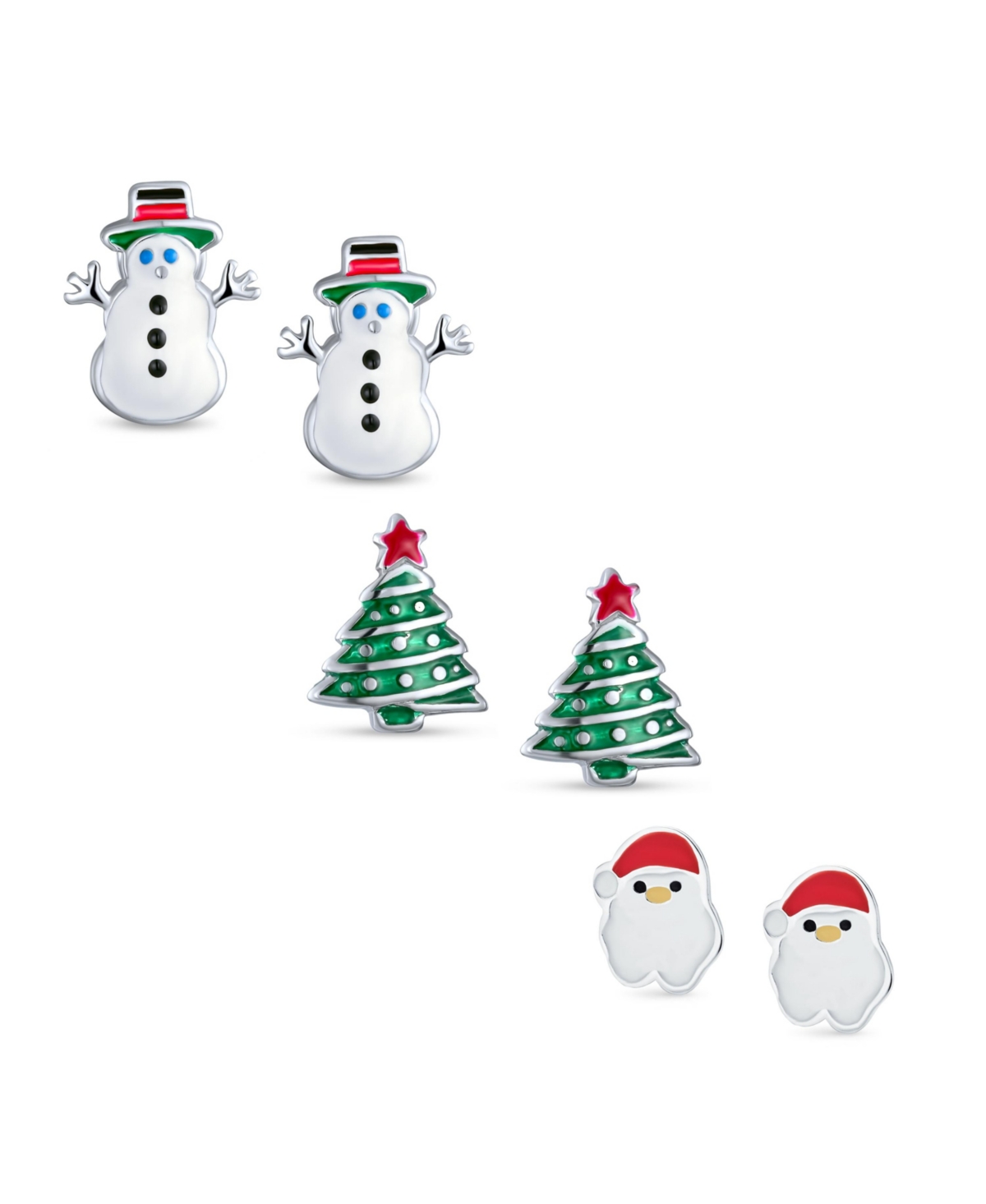 Click here for Bling Jewelry Set of 3 Small Holiday Winter Santa... prices