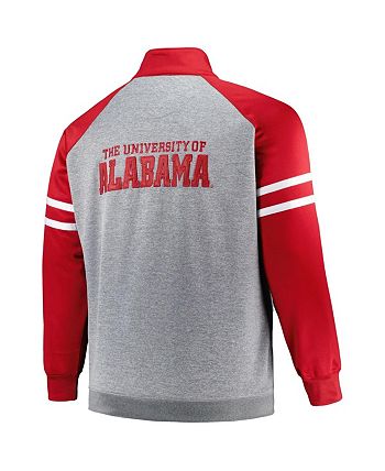 Profile Men's Crimson Alabama Crimson Tide Big and Tall Fleece Full-Zip ...
