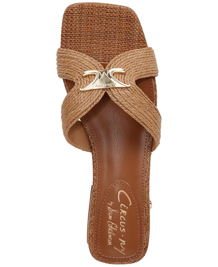 Circus NY by Sam Edelman Women's Joella Weave Block-Heel Slide Sandals ...