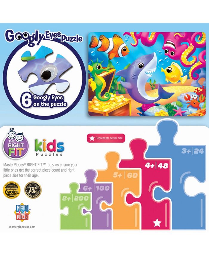 Masterpieces Googly Eyes - Lil Shark & Friends 48 Piece Jigsaw Puzzle ...