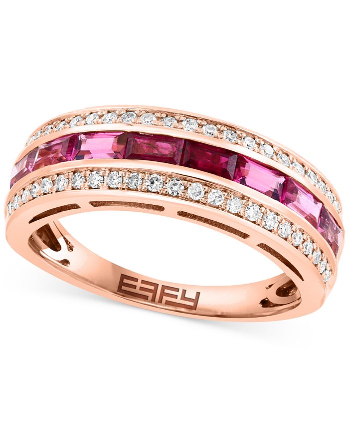 EFFY Collection EFFY® Ruby (1/5 ct. t.w.), Pink Tourmaline (3/8 ct. t.w ...