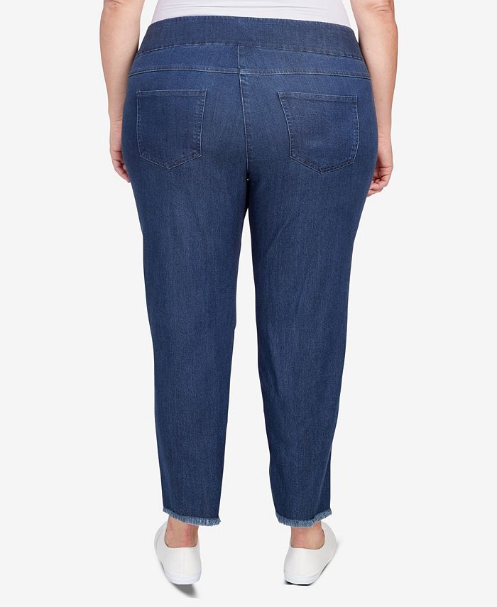 Ruby Rd. Plus Size Denim-Like Twill Ankle Pants - Macy's