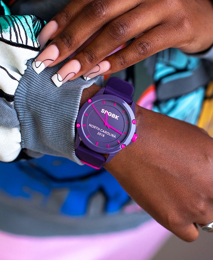 SPGBK Watches Unisex Montclair Royal Purple Silicone Band Watch 44mm ...