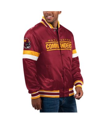 Men's Starter Burgundy Washington Commanders Home Game Satin Full-Snap ...