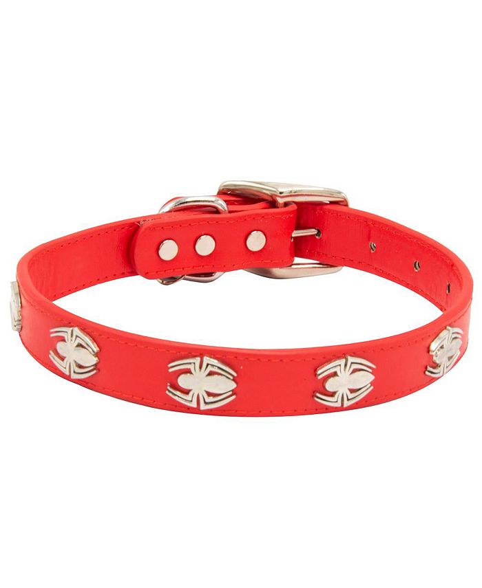 Buckle-Down DC Comics Pet Collar, Faux Leather Dog Collar, Spider Man ...