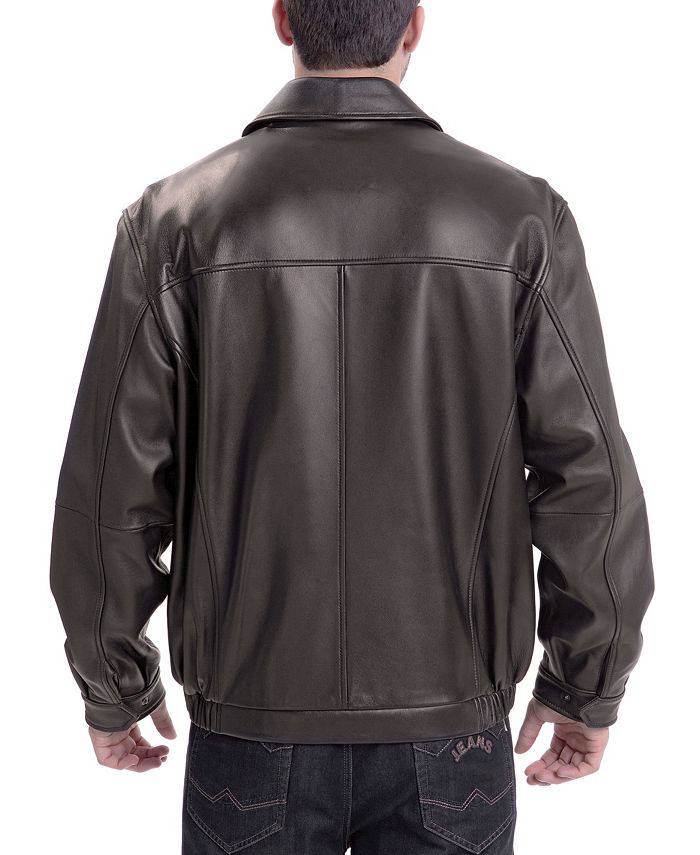BGSD Men Derrick Leather Bomber Jacket - Tall - Macy's