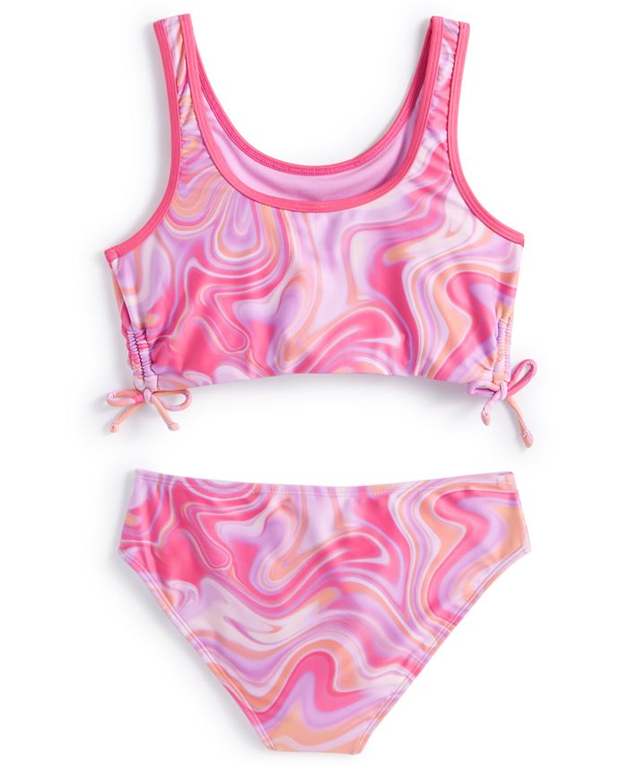 Breaking Waves Big Girls Printed Swimsuit, 2 Piece Set - Macy's