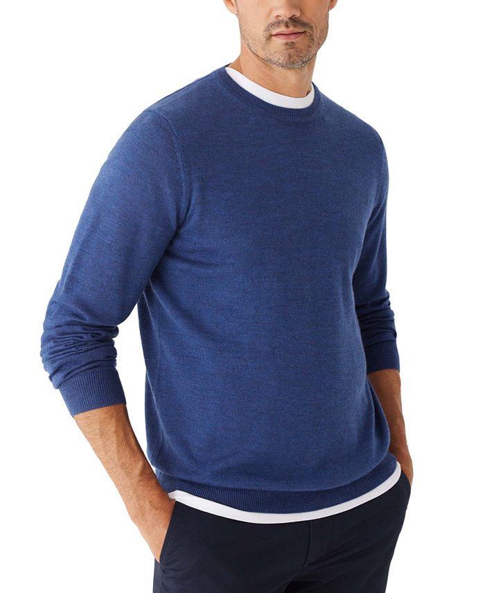 Frank And Oak Men's Merino Wool Crewneck Long-Sleeve Sweater - Macy's