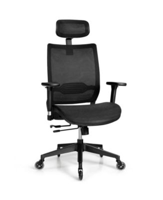 Adjustable Mesh Computer Chair with Sliding Seat and Lumbar Support ...