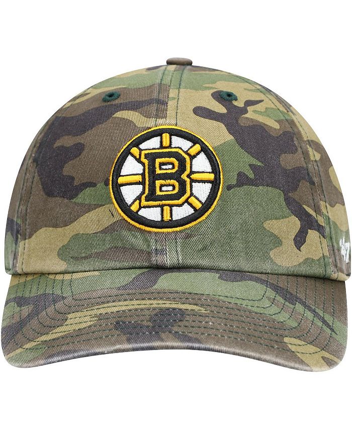 '47 Brand Men's Camo Boston Bruins Clean Up Adjustable Hat - Macy's