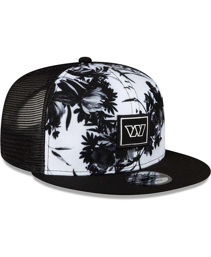 New Era Men's White, Black Washington Commanders Landscape Trucker ...