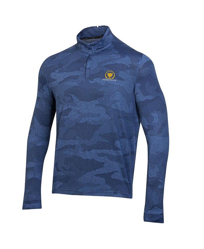Under Armour Men's Blue 2024 Presidents Cup 3.0 Bandit Camo Quarter-Zip ...