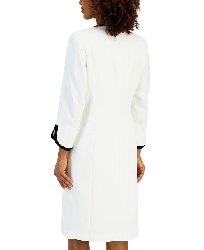 Kasper Women's Stretch-Crepe Open-Front Framed Topper - Macy's