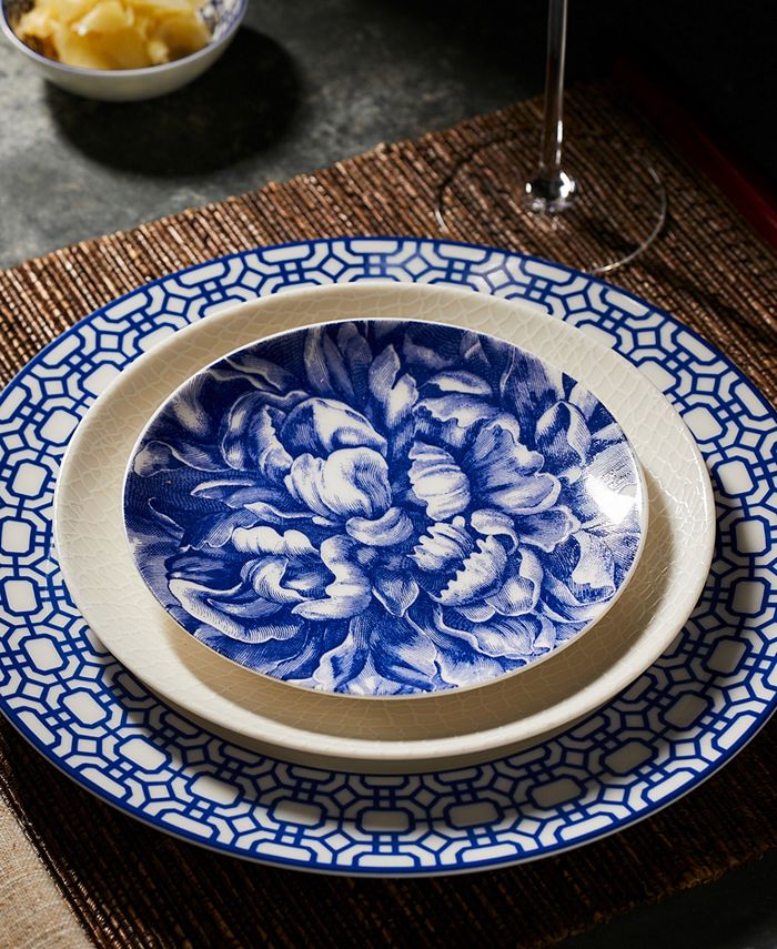 Caskata Peony Canape Plate, Set of 4 - Macy's