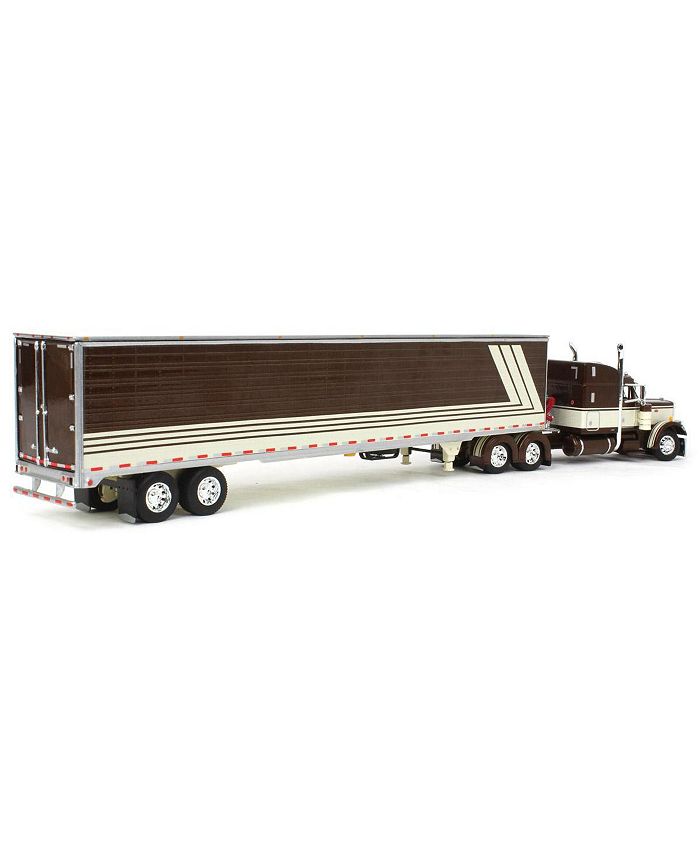 First Gear DCP 1/64 Brown & Cream Peterbilt 63'' Mid-Roof Sleeper w ...