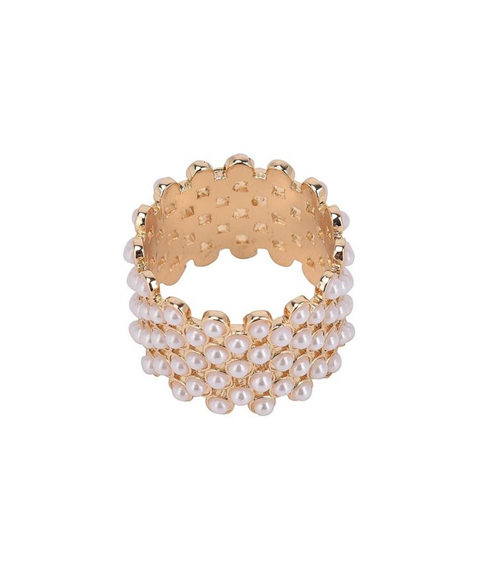 Laundry by Shelli Segal Pave Pearl Ring - Macy's